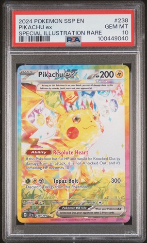 PSA 10 Pikachu ex 238/191 SIR Surging Sparks SSP EN Pokemon Card GEM ...