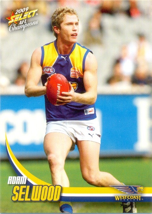 2009 Select AFL Champions Common card 182 - West Coast - Adam Selwood ...