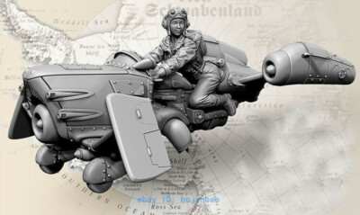 1/35 Scale Female Aviator And Plane Resin Model Kits Unpainted Modern ...