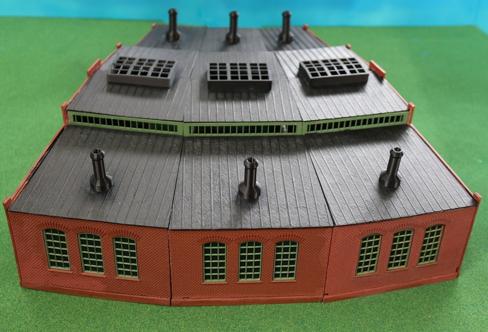HO Scale Built-Up 3 Stall Engine Shed Roundhouse Building | eBay