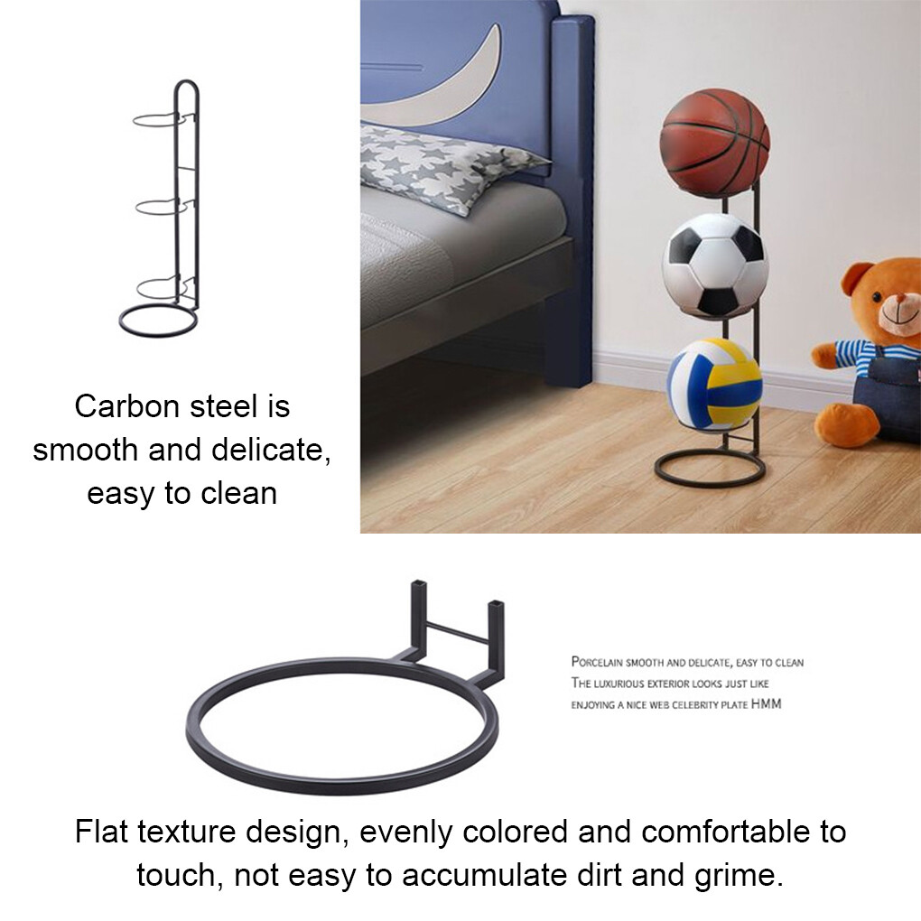 Easy To Carry Football Storage Stand With Multi-storey Storage One Rack ...