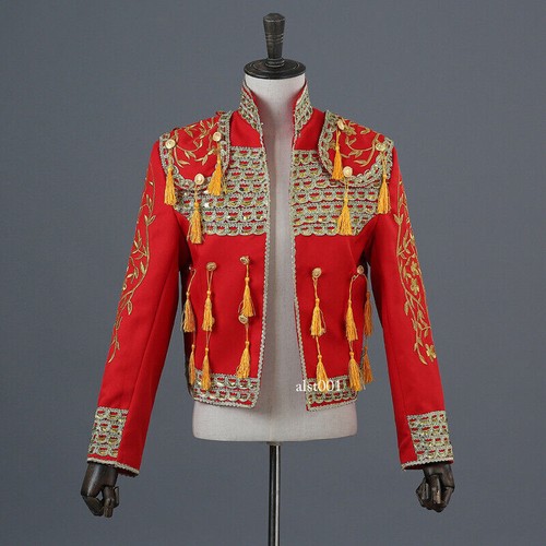 2pcs Mens Spanish Bullfighter Matador Outfit Tassel Cosplay Costume ...