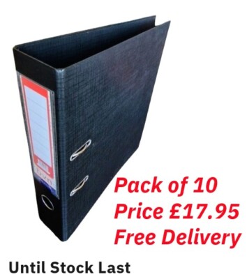 A4 Foolscap Lever Arch Files Folders 70mm Spine Document Storage Pack ...