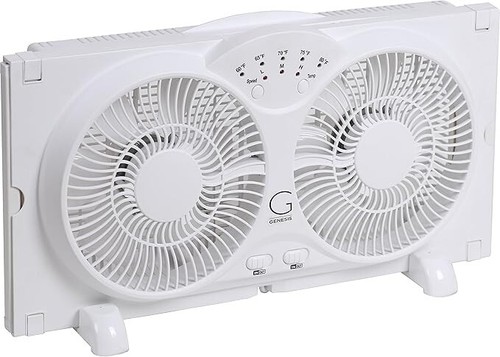 Genesis Twin Fan High Velocity Reversible AirFlow Fan, LED Indicator ...