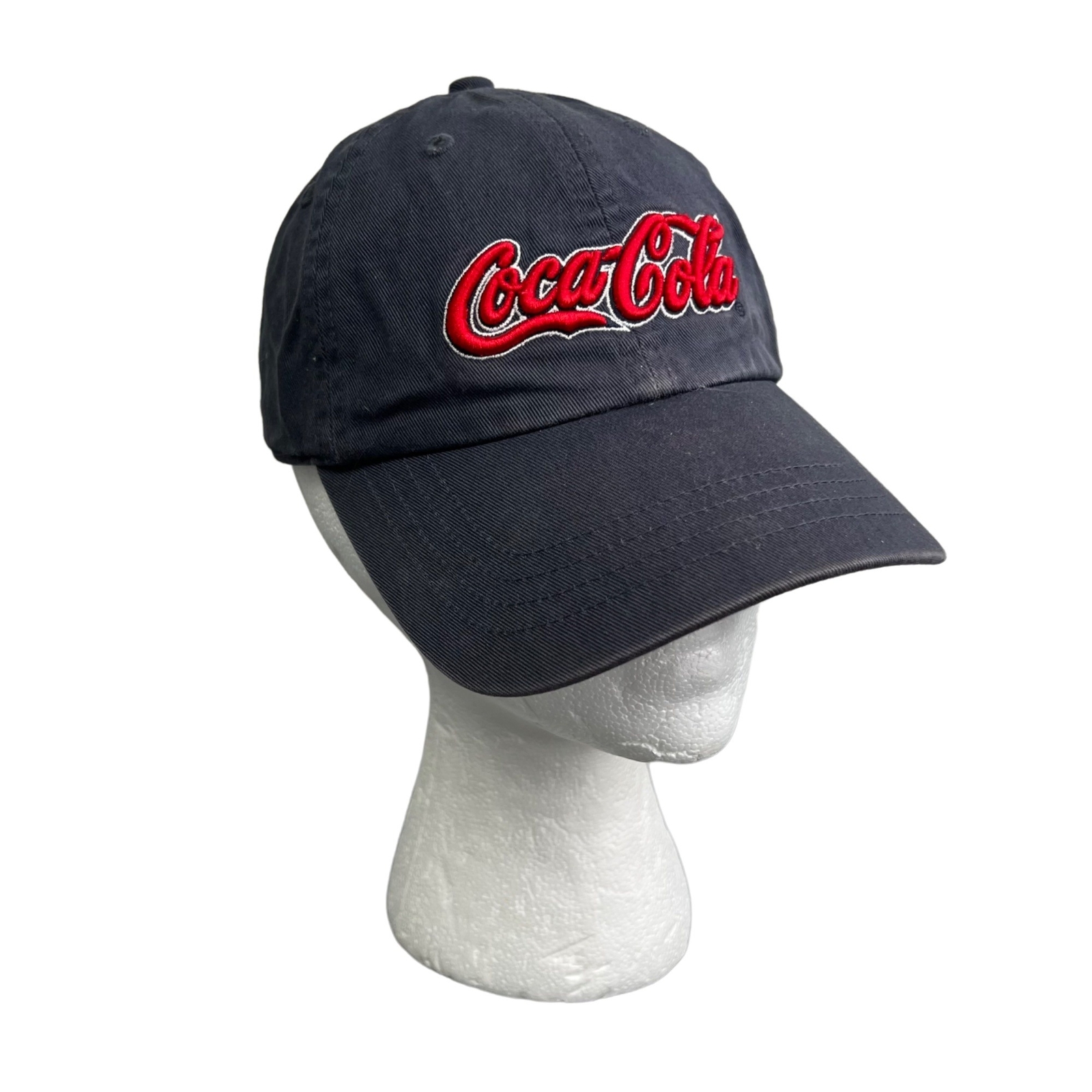 Coca Cola Fitted Hat Cap Embroidered Logo Spellout Blue Red Coke | eBay