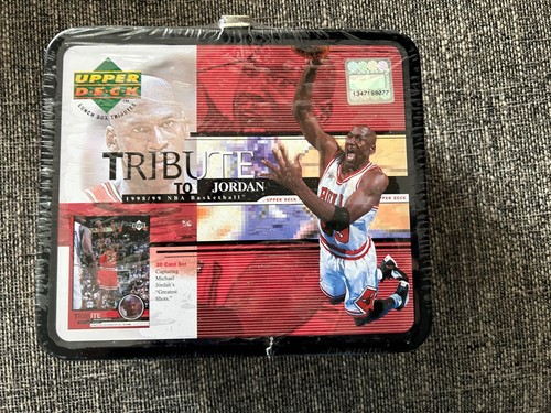 1998/99 UPPER DECK TRIBUTE TO JORDAN NBA BASKETBALL LUNCH BOX 30 CARD ...