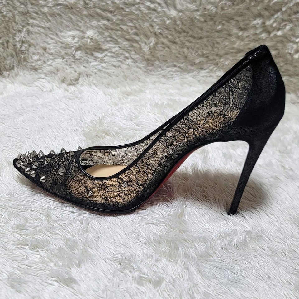 Christian Louboutin Lace Heels Studded 11cm, Size 38½, Used | eBay