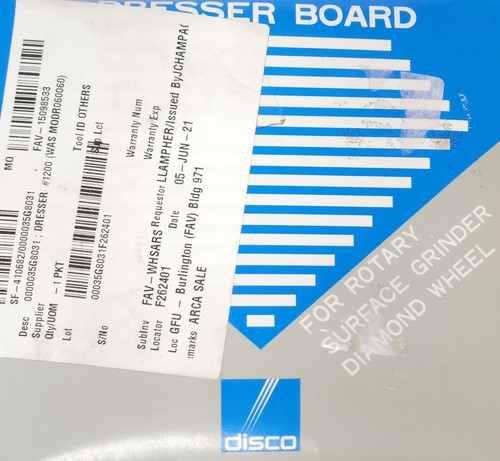 BOX OF 20 DISCO BVDS0019 DRESSER BOARD For Rotary Surface Grinder ...