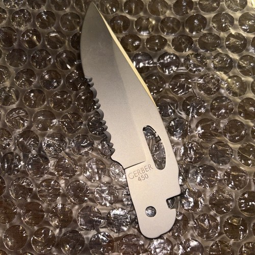 Gerber 450 Replacement Knife Combo Blade Serrated Unsharpened Blank ...