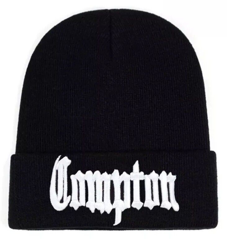 COMPTON BEANIE | HAT | Hip Hop | Westside | BLACK | Rap | Drill ...