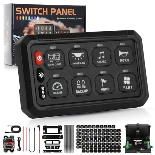RGB Switch Panel High Power Multifunction Toggle Switch Panel Box 8 ...