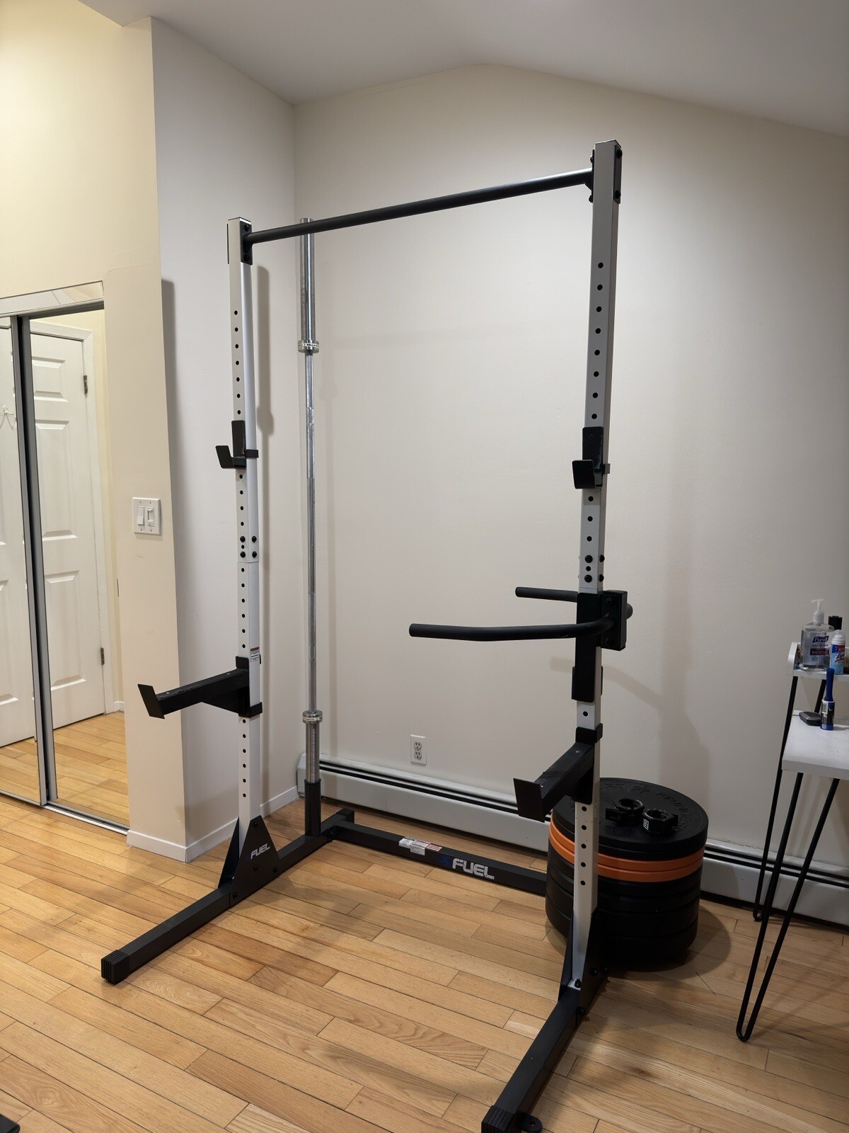 CAP FM-905Q Power Rack, Bells Of Steel Olympic Barbell & Bumper Plates ...
