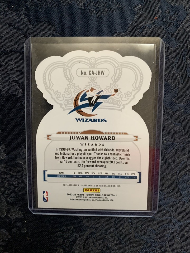 JUWAN HOWARD 2022-23 Crown Royale Red Die-Cut Auto Card 12/35 SP FAB 5 ...