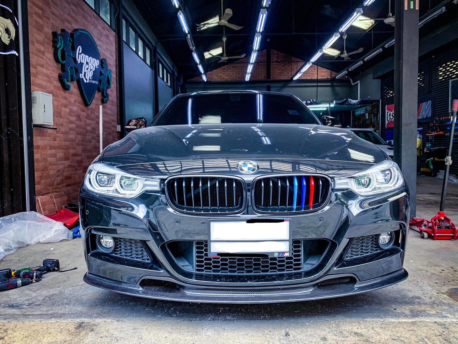 BMW 3 SERIES F30 F31 VARIS CARBON FIBRE FRONT SPLITTER LIP SPOILER M ...