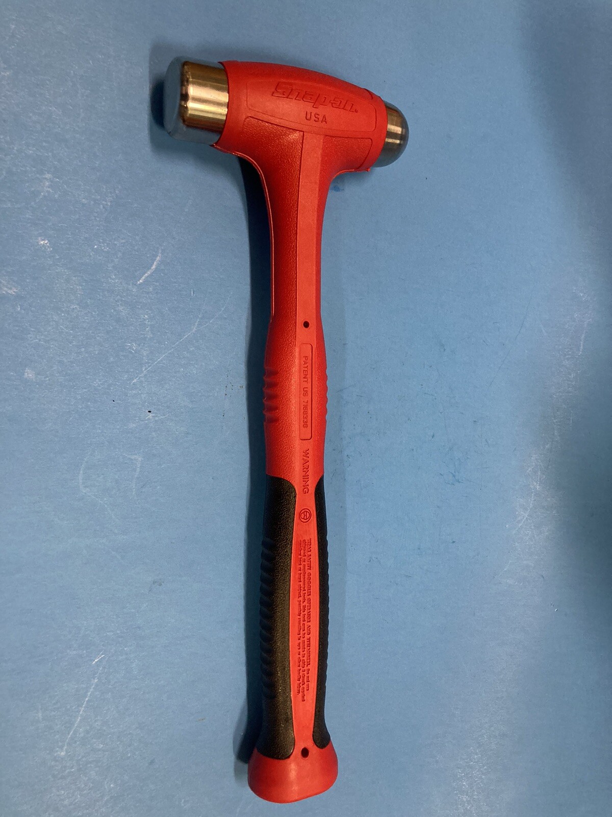 Snap-on HBBD16 Dead Blow Hammer 16oz 450g Soft Grip USA Made Red Handle ...
