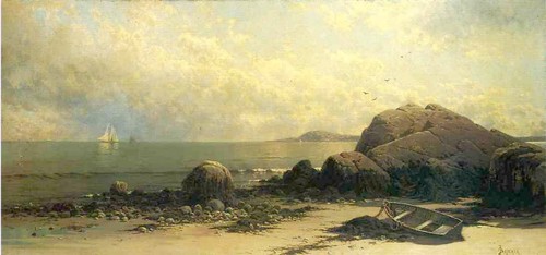 Art Oil painting Low-Tide-Alfred-Thompson-Bricher-Oil-Painting seascape ...
