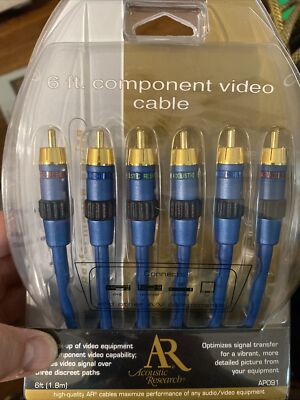 NEW 6ft Component Video Cable Acoustic Research DVD | eBay