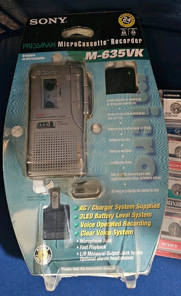 Sony VOR M-635VK Microcassette Clear Voice Tape Recorder Handheld | eBay
