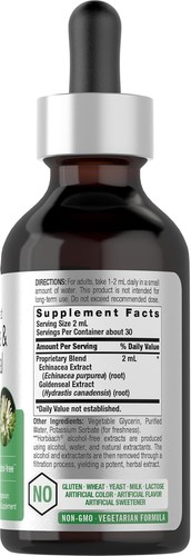 Echinacea Goldenseal Liquid Extract | 2 fl oz | Alcohol Free | by ...