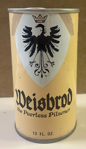 WEISBROD PILSNER STRAIGHT STEEL PULL TAB BEER CAN #134-8 OLD DUTCH ...