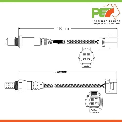 2x New * OEM * Pre-Cat & Post-Cat Oxygen Sensors For Mitsubishi 380 3 ...
