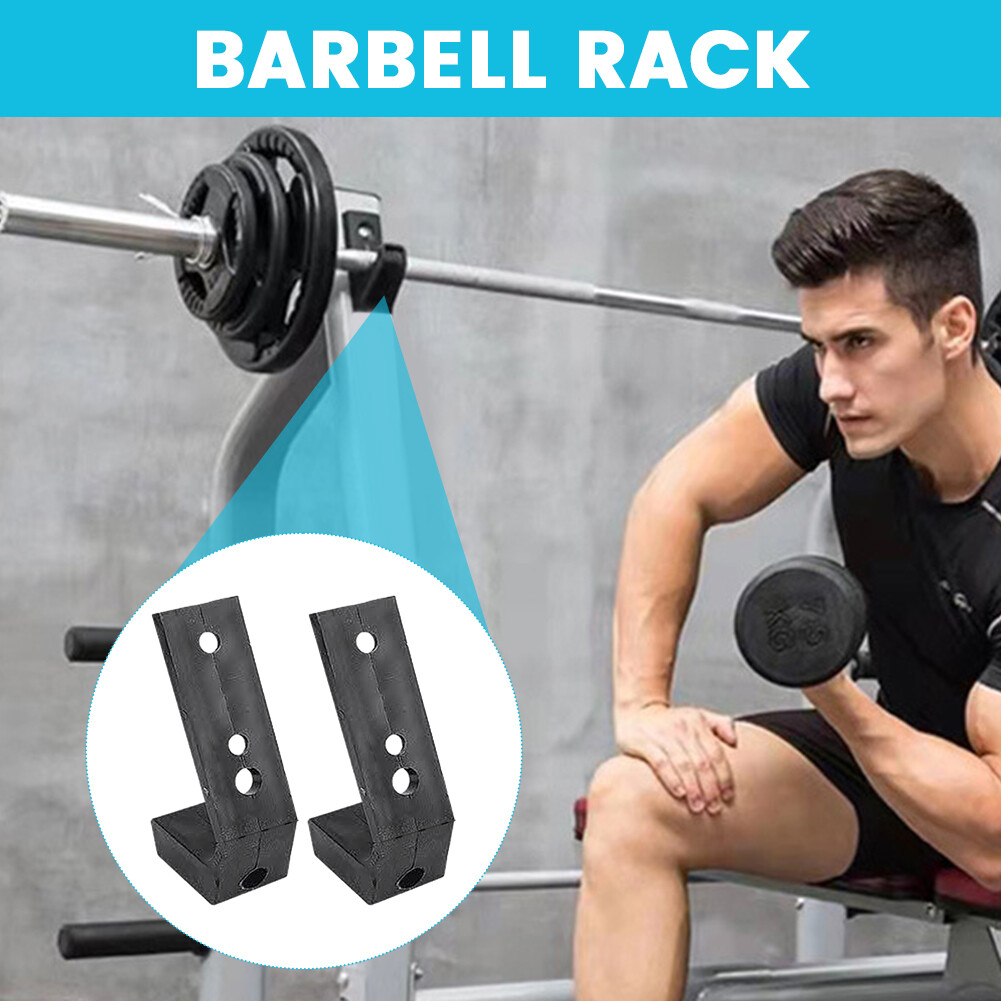 4pcs Dumbbell Barbell Rack Black Fitness Equipment Hanging Wall Mounted ...