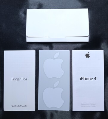 Replacement Iphone 4 Original Paperwork Packet W/ Apple Decals NO PHONE ...