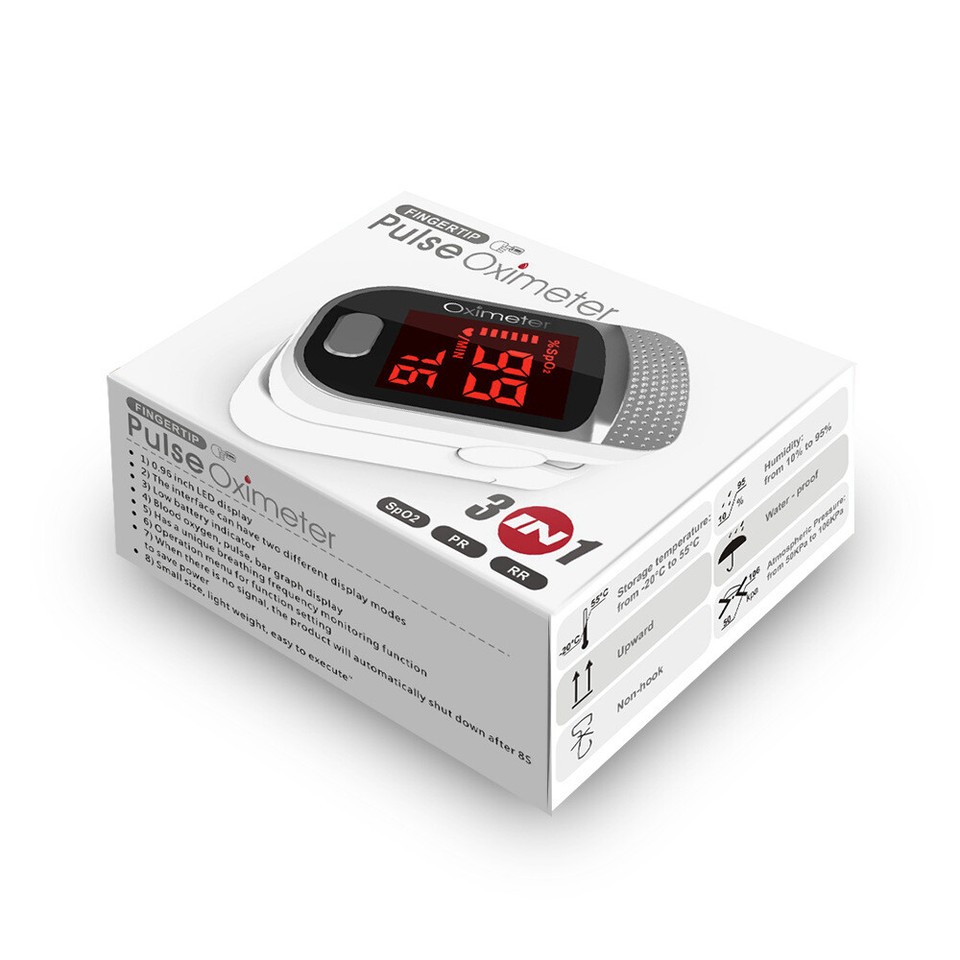 Pulse Oximeter SPO2 PR Blood Oxygen Meter Heart Rate Monitor Oxygen ...