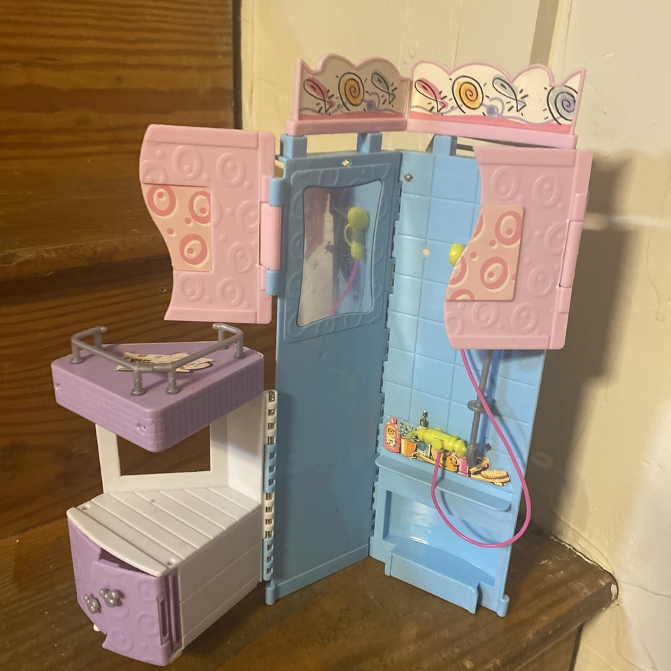 Barbie Doll All Around Home Bathroom Sink Shelves Wall clothing rack | eBay