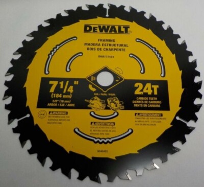 DeWalt 7-1/4 in. 24-Tooth Circular Saw Blade | DWA171424 | eBay