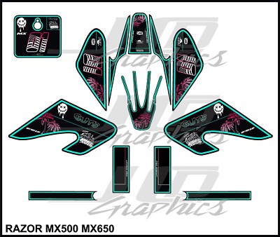 Razor MX500 MX650 graphics kit decals THICK AND HIGH GLOSS ...... | eBay
