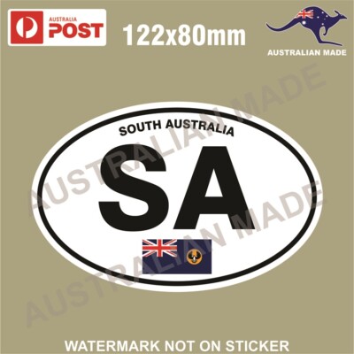 SA SOUTH AUSTRALIA STATE STICKER FOR GREY NOMAD CARAVAN MOTORHOME ...