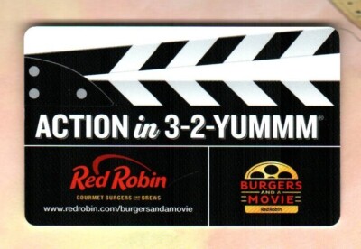 RED ROBIN Burgers and a Movie ( 2015 ) Rewards / Loyalty / Gift Card ...