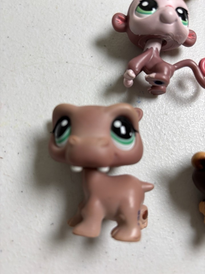 Littlest Pet Shop LPS Zoo Animals Lot of 7 Rhino Seal Monkey Ape ...