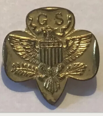 Vintage Girl Scout GS Logo Pin Lapel Eagle Collectible | eBay