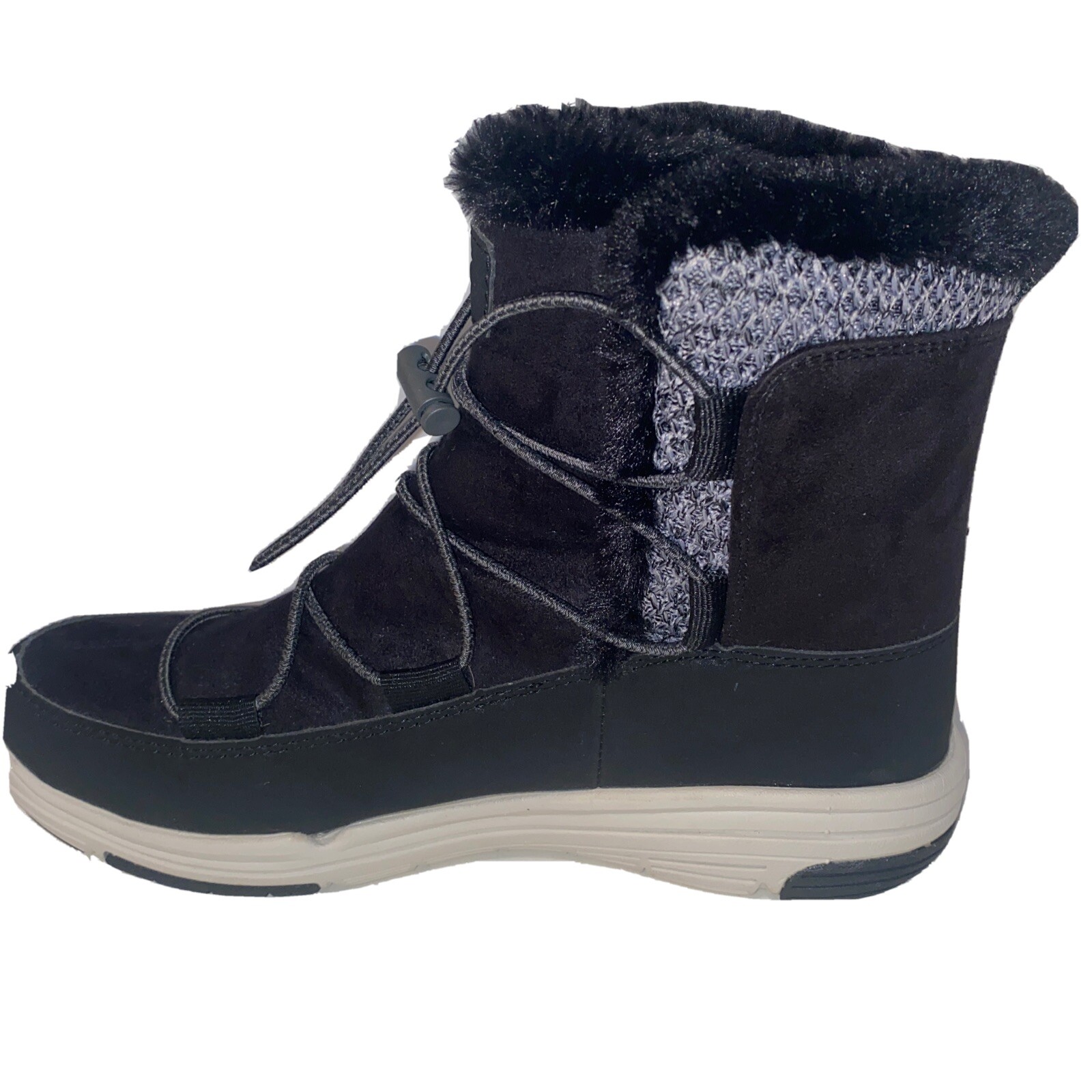 Ryka Womens Black/Gray Aubonne Bungee Ankle Booties Size 7 Snow Rain | eBay