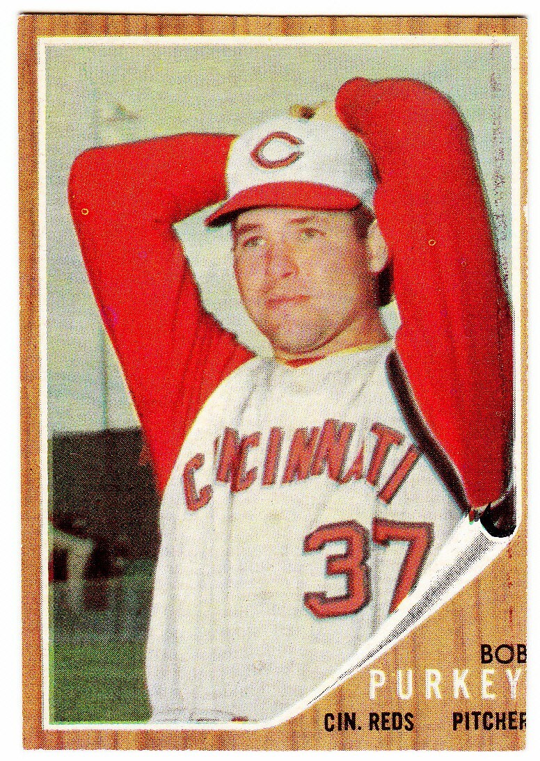 1962 TOPPS #120 BOB PURKEY Cincinnati Reds Baseball Card | eBay