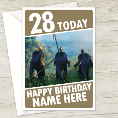 VALHEIM Personalised Birthday Card - A5 survival game viking odin | eBay UK