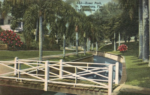 Postcard FL St Petersburg Florida Roser Park Bridge 1949 Linen Vintage PC J8958 | eBay