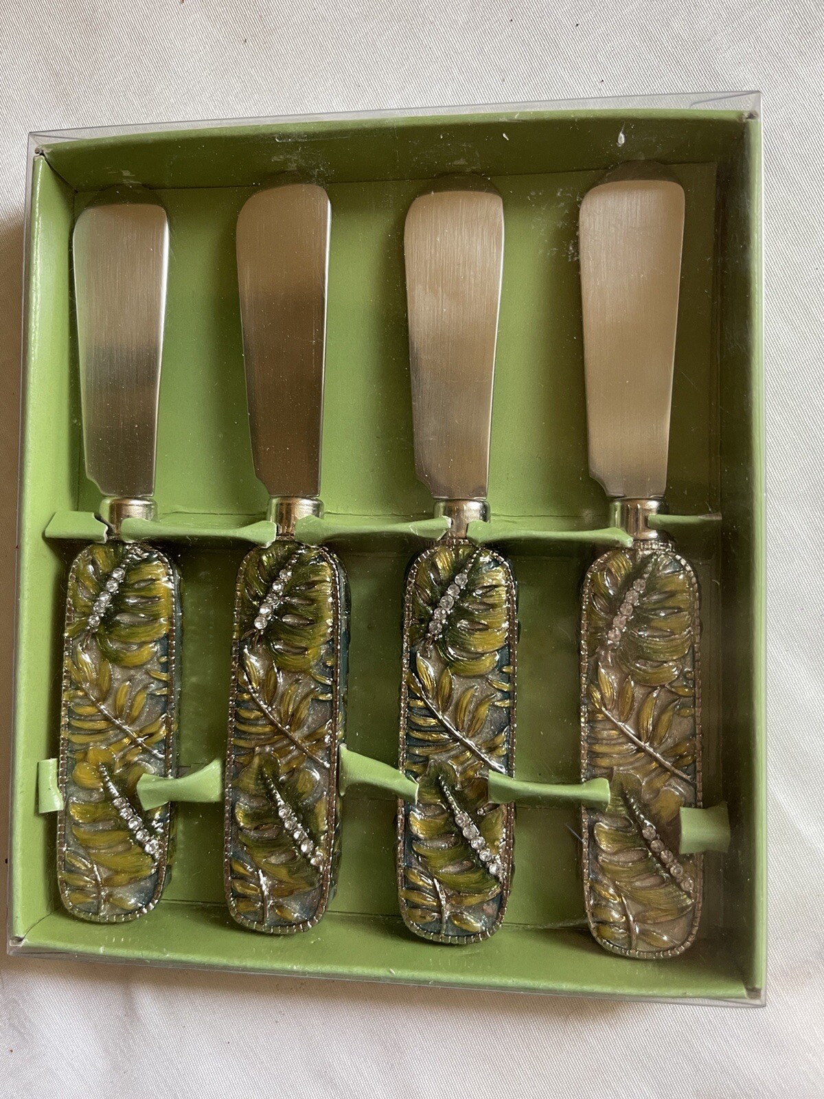 Very Heavy Sparkly Butter/Cheese spreaders set Of 4 | eBay