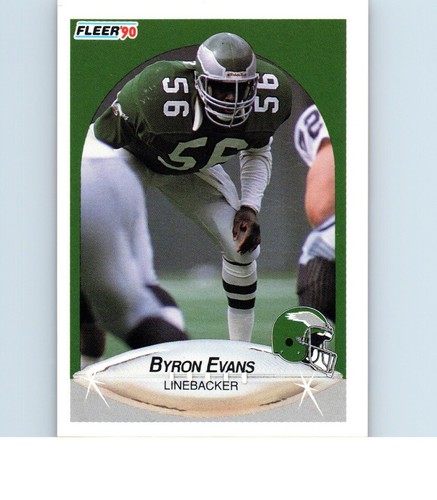 Byron Evans 83 Eagles 1990 Fleer NFL Football Trading Card | eBay