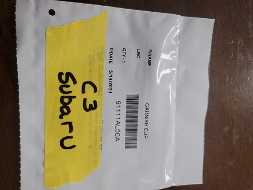 Lower Molding Clip - Subaru (91111AL50A) | eBay