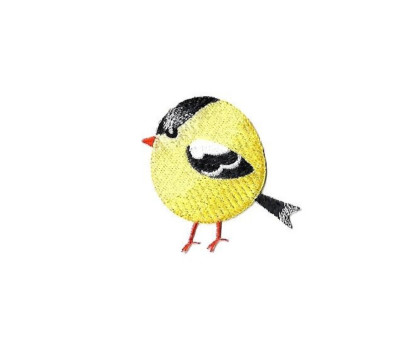 Bird - Goldfinch - Finch - Bird Watching - Chubby - Embroidered Iron On ...