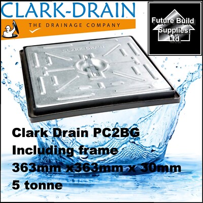 Clark Drain PC2BG 5 tonne 300mm x 300mm Inspection Manhole Cover Cover ...