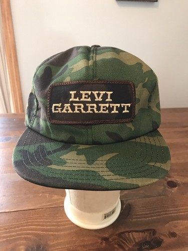 Vintage Levi Garrett Camo Trucker Hat Cap SnapBack Made In USA Chewing ...