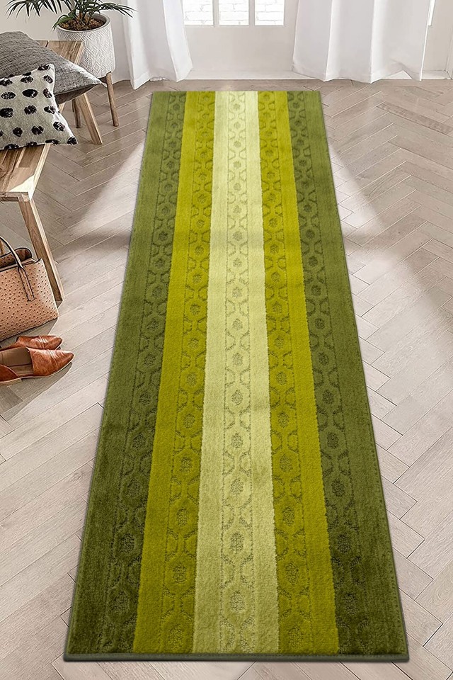 Non Skid, Machine Washable, Hallway, Kitchen Runner Rug, Custom Length ...