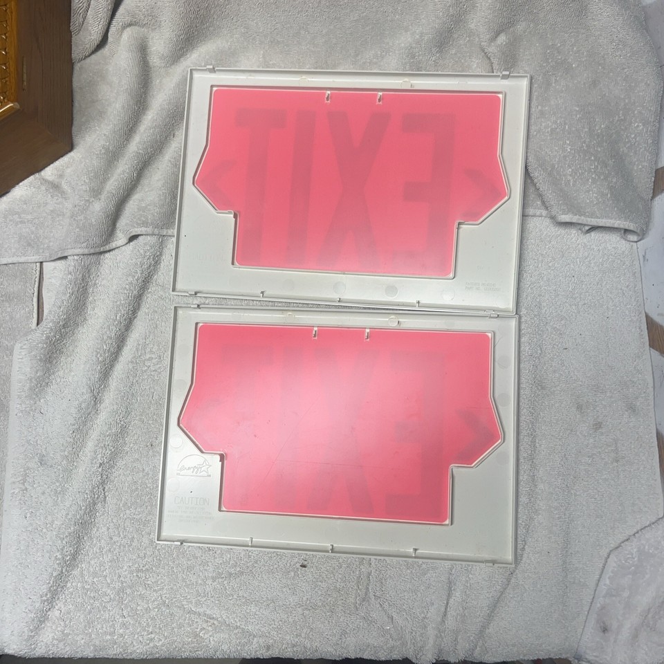 2 New Plastic Exit Sign Face Plate | eBay
