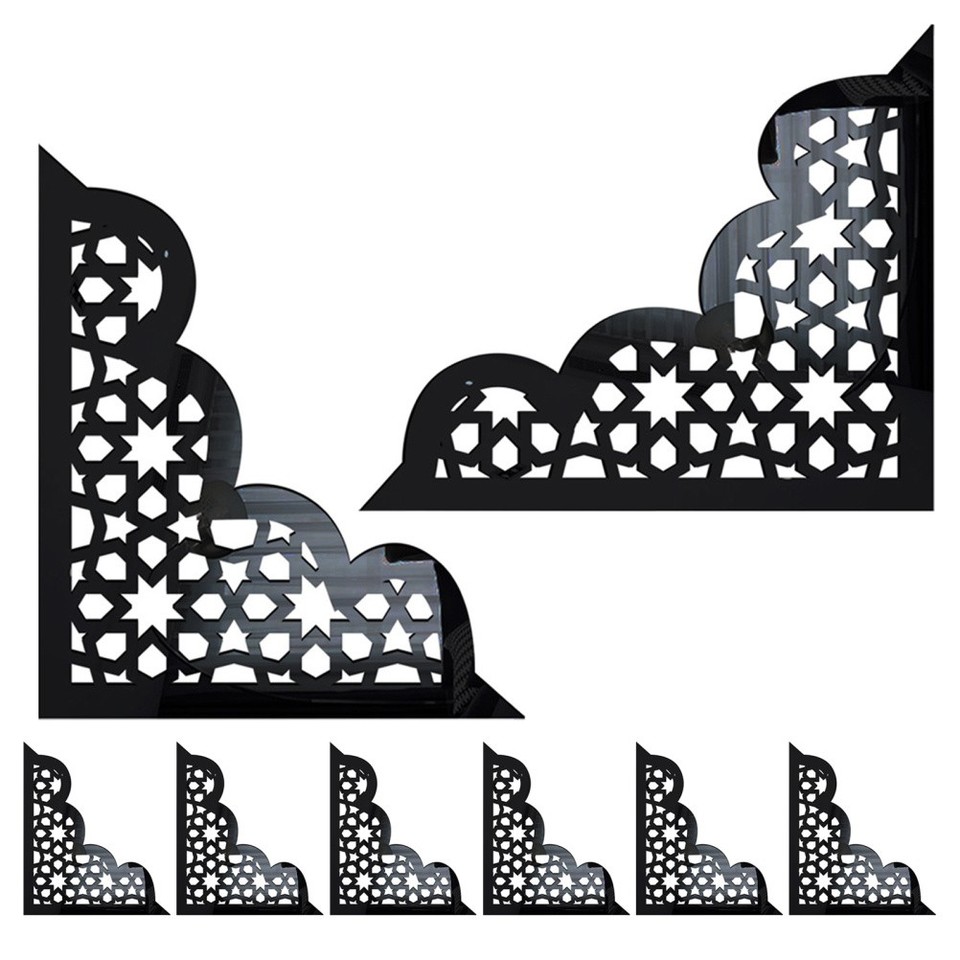 8 Pcs Corner Decorative Decals Wall Kitchen Frame Onlays Molding | eBay ...