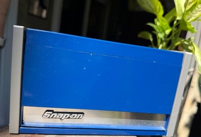 👀 🔥 Snap-on Tools Blue Mini Micro Tool Box Three-Drawer Tool Box Topper ...