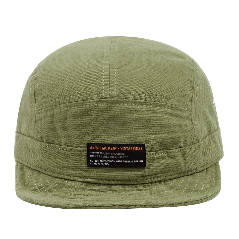 Short Brim Baseball Cap 5 Panel Hat Soft Short Bill One Size Dy09-green ...